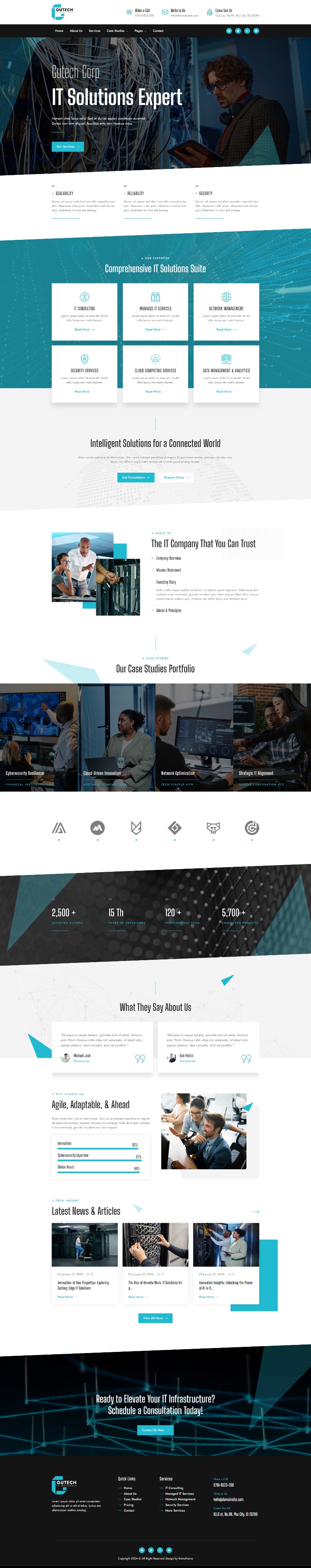 Gutech - IT Solutions Elementor Template Kit by Rometheme | ThemeForest